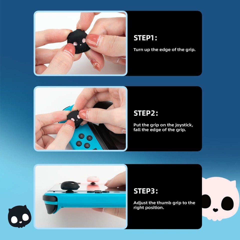 GeekShare Thumb Grips Analog Stick Caps for Nintendo Switch & Switch ...