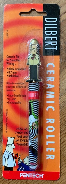 2 Dilbert Pentech Ceramic Roller Black Ink Refillable Pen for sale ...