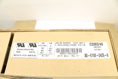 C3365/40-100 3M FLAT CABLE 100FT 28AWG 40 CONDUCTOR | eBay