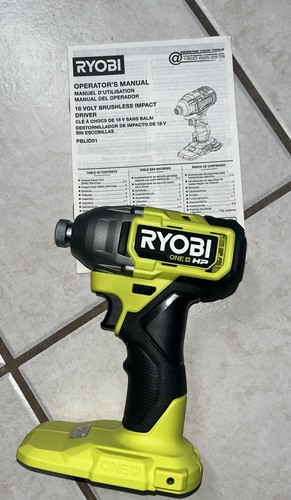 Ryobi Brushless Impact Driver PBLID01 18V One+ HP 1/4 " (TOOL ONLY) | eBay
