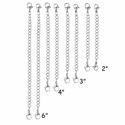 2-Pack Extender /Safety Chain Extender Necklace Bracelet Lobster lock 1 ...