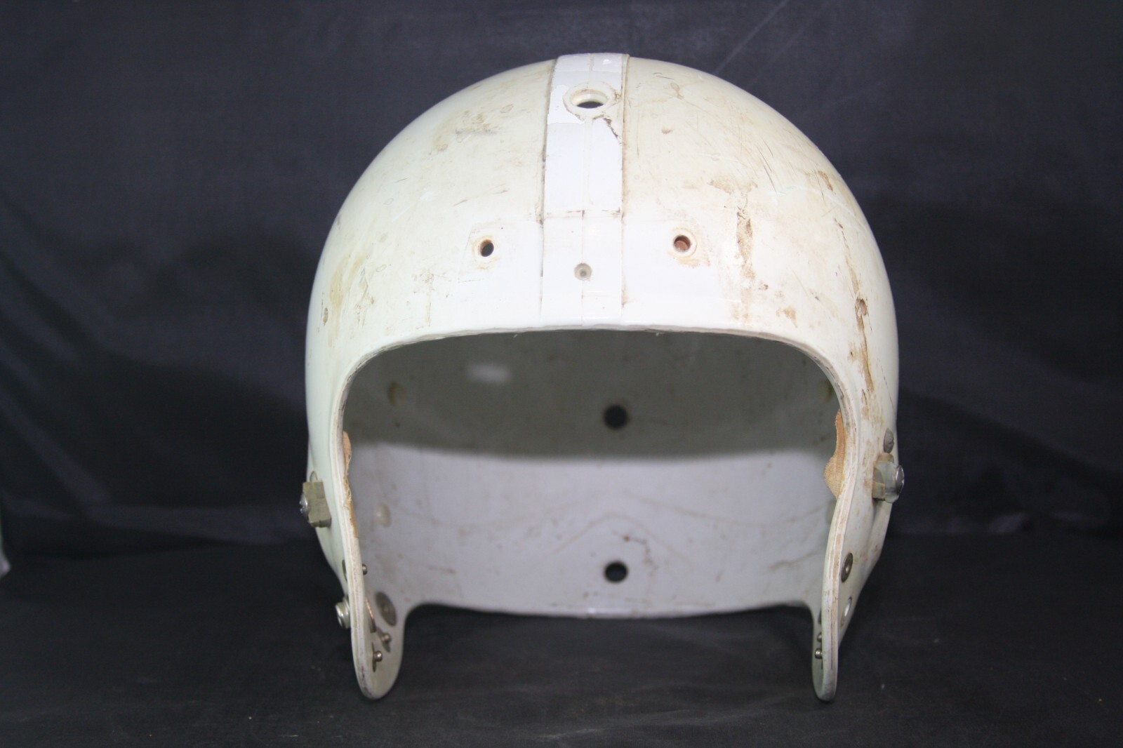Vtg Riddell MICRO FIT Game USED WORN Football Helmet Shell White Kra ...