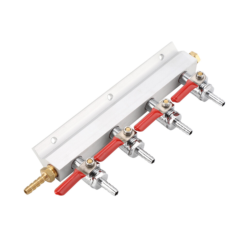 2/4 Way CO2 Gas Manifold Splitter Distributor Draft Beer with Check ...