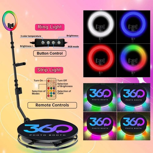 360 Photo booth Video Motion Rotating Selfie Platform Automatic ...