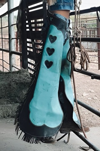 Women Cowgirl Suede Leather Chap Pant Rodeo Chap Western Leather Chap ...