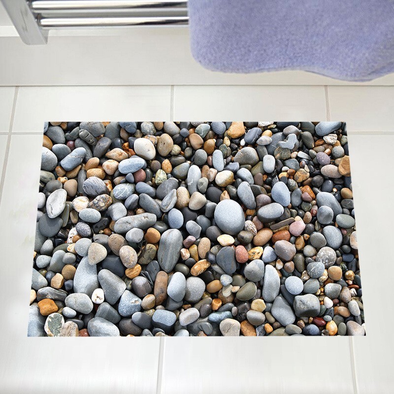 3D Cobblestone Anti-Slip Bathtub Stickers Shower Bathroom Decal For ...