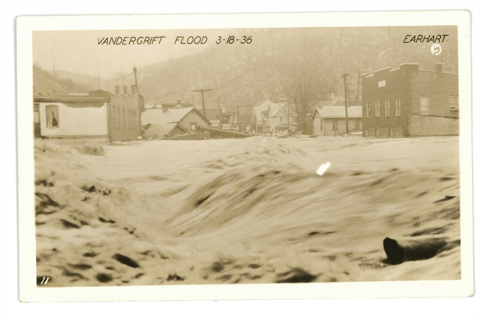 RPPC 1936 Flood in VANDERGRIFT PA Westmoreland County Real Photo ...