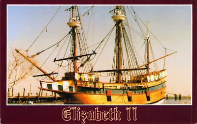 VTG Postcard Elizabeth II Reproduction 16th Century Sailing Vessel ...