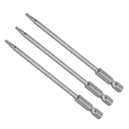 T10 Torx Head Screwdriver Bit 4" L 1/4 " Hex Shank Magnetic Star Drill ...