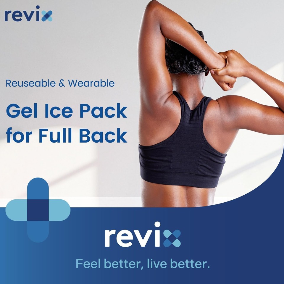 REVIX XXL Full Back Ice Pack Wrap, Reusable Gel Cold Compress for Upper and L... | eBay