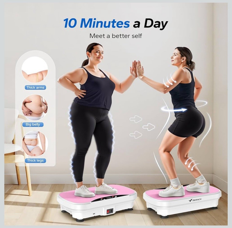 MERACH Vibration Plate Whole Body Workout Power Exercise Machine ...