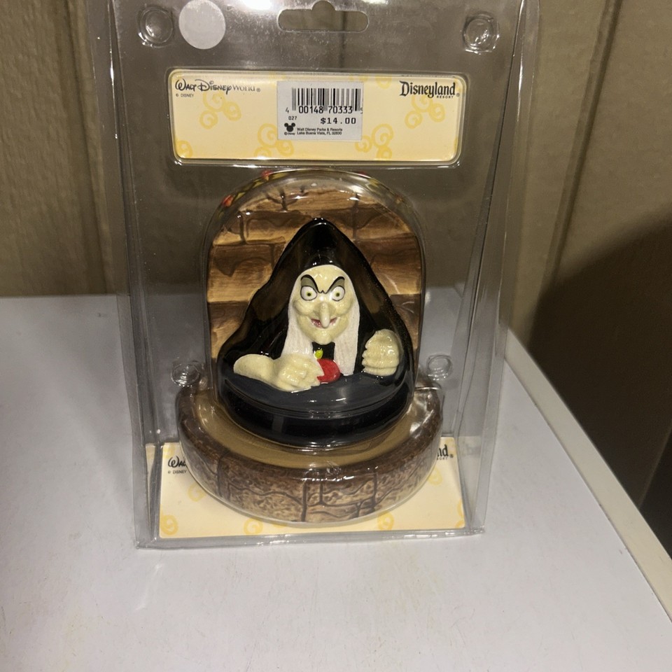 DISNEY SALT & PEPPER SHAKERS SNOW WHITE EVIL QUEEN WITCH OLD HAG DOUBLE ...
