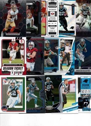 Christian McCaffrey SUPER 25 count FOOTBALL Card Lot SAN FRANCISCO ...