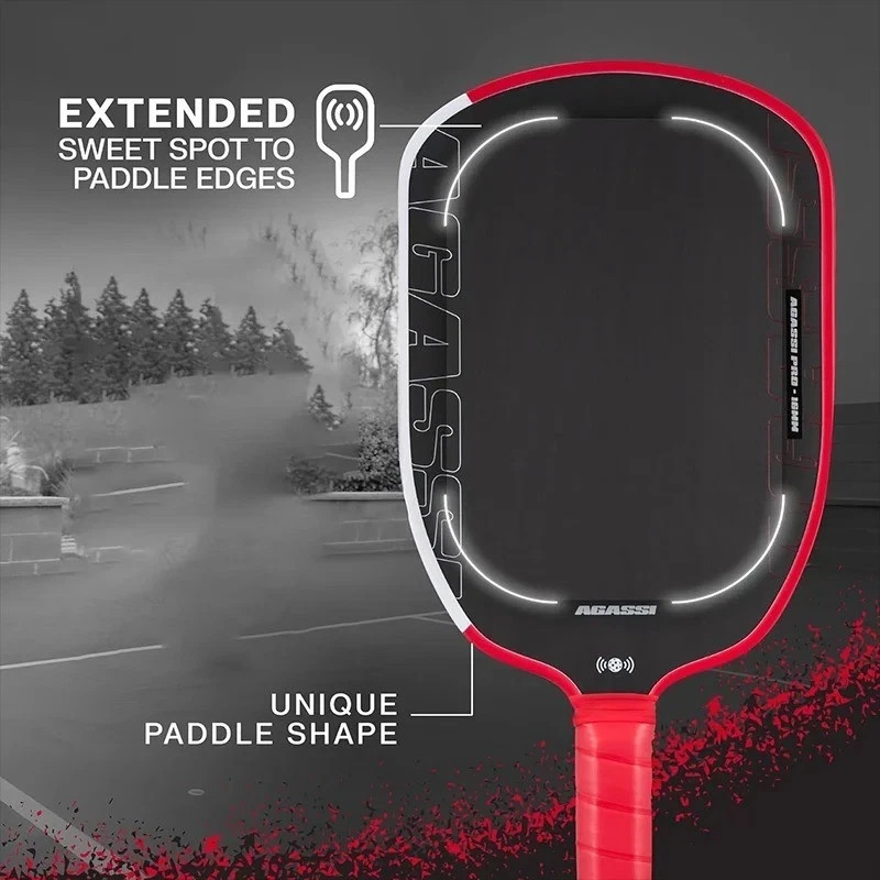 Agassi Pro IV Carbon Fiber T700 Pickleball Paddle ,GEN 4 TFP Foam Core ...