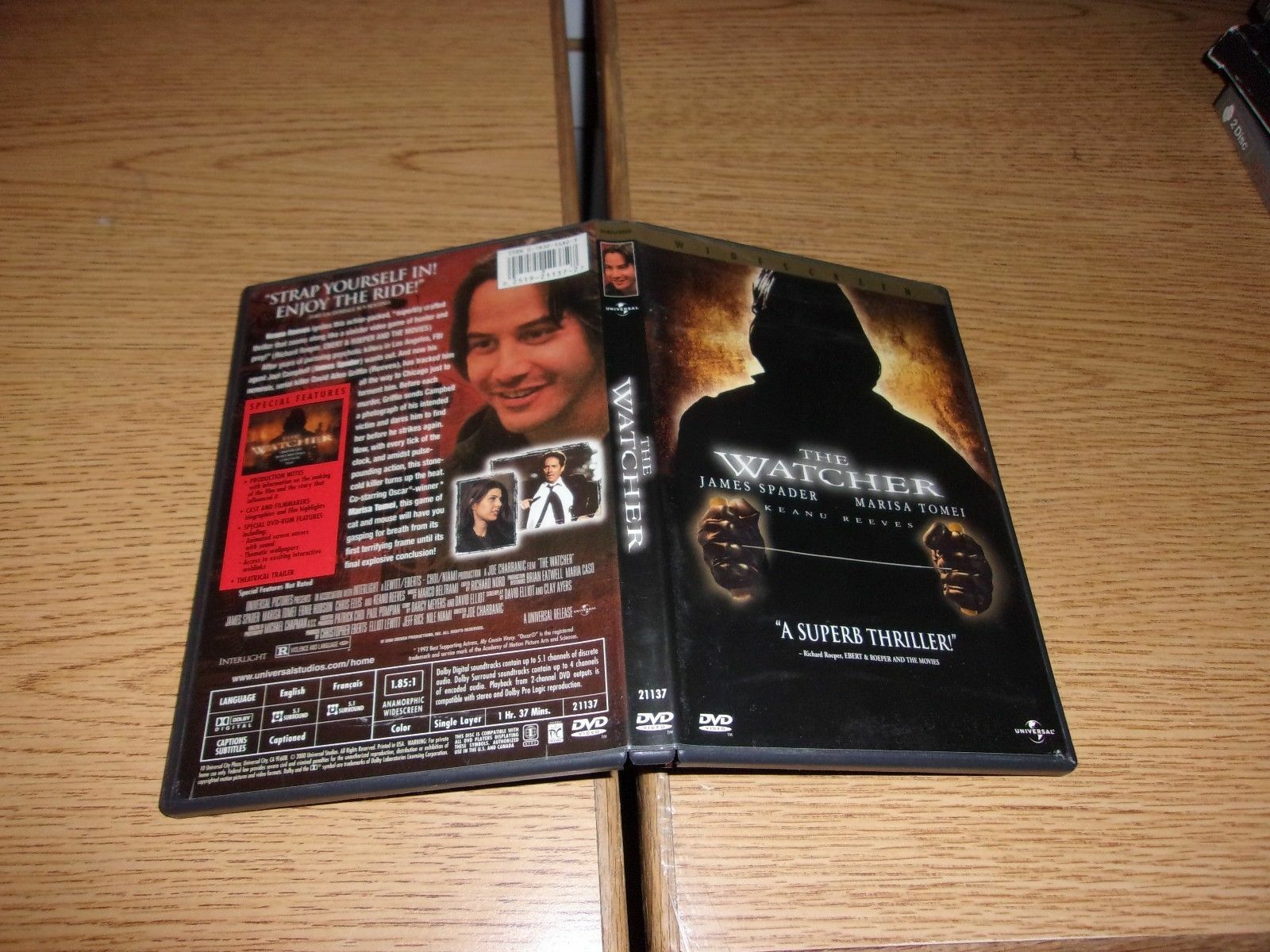 The Watcher (DVD, 2001) Keanu Reeves, James Spader, Marisa Tomei ...