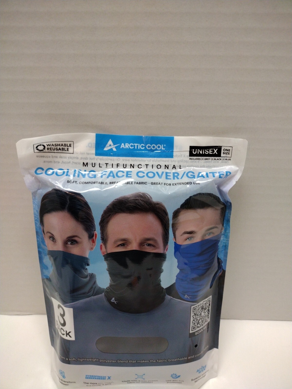 Arctic Cool Multifunction Cooling Face Cover/Gaiter 3- Colors Unisex ...