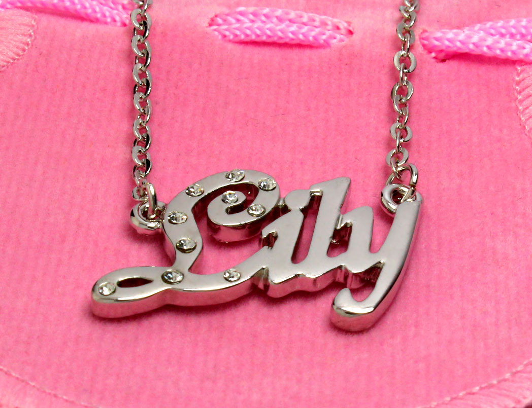 Lilly Name Necklace Scroll Name Necklace Sports Illustrated Swimsuit