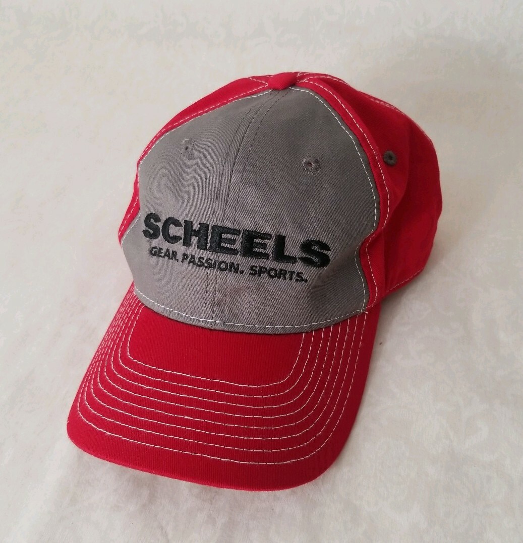 Scheels Gear Passion Sports Company Red & Gray Baseball Hat Cap ...
