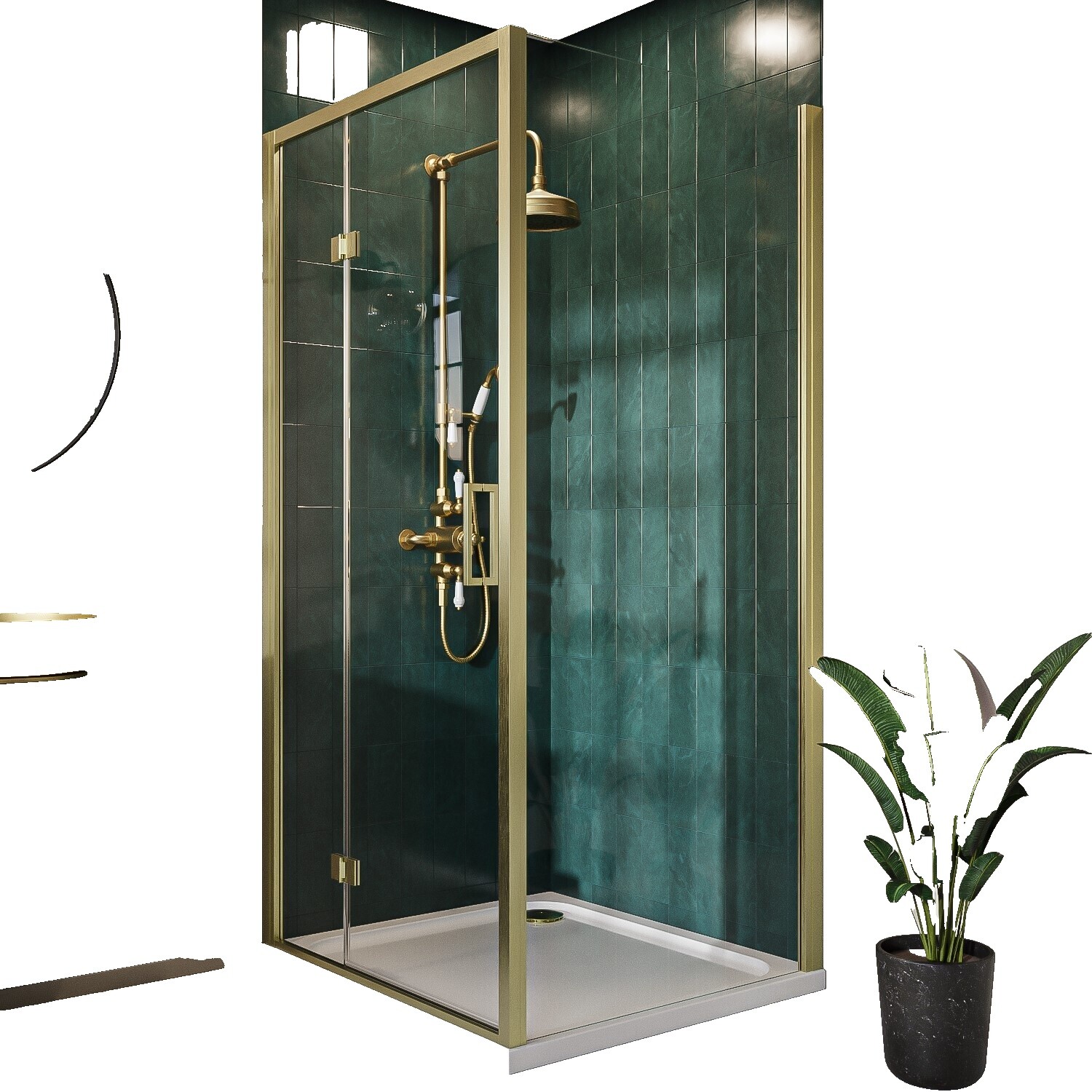 Arezzo Brushed Brass Shower | eBay UK