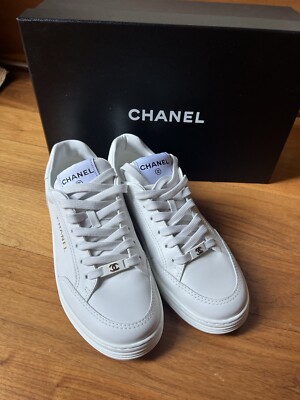 Chanel Interlocking CC Logo Sneakers Size 38.5 Runner Trainers | eBay