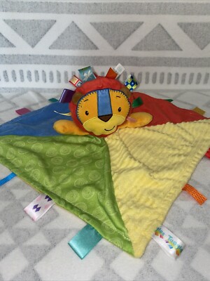 Taggies Patchkins Lion Lovey Plush Baby Security Blanket Red Green ...