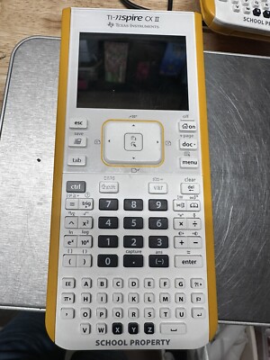 Texas Instruments TI-NSPIRE CX II Graphing Calculator Yellow and White ...