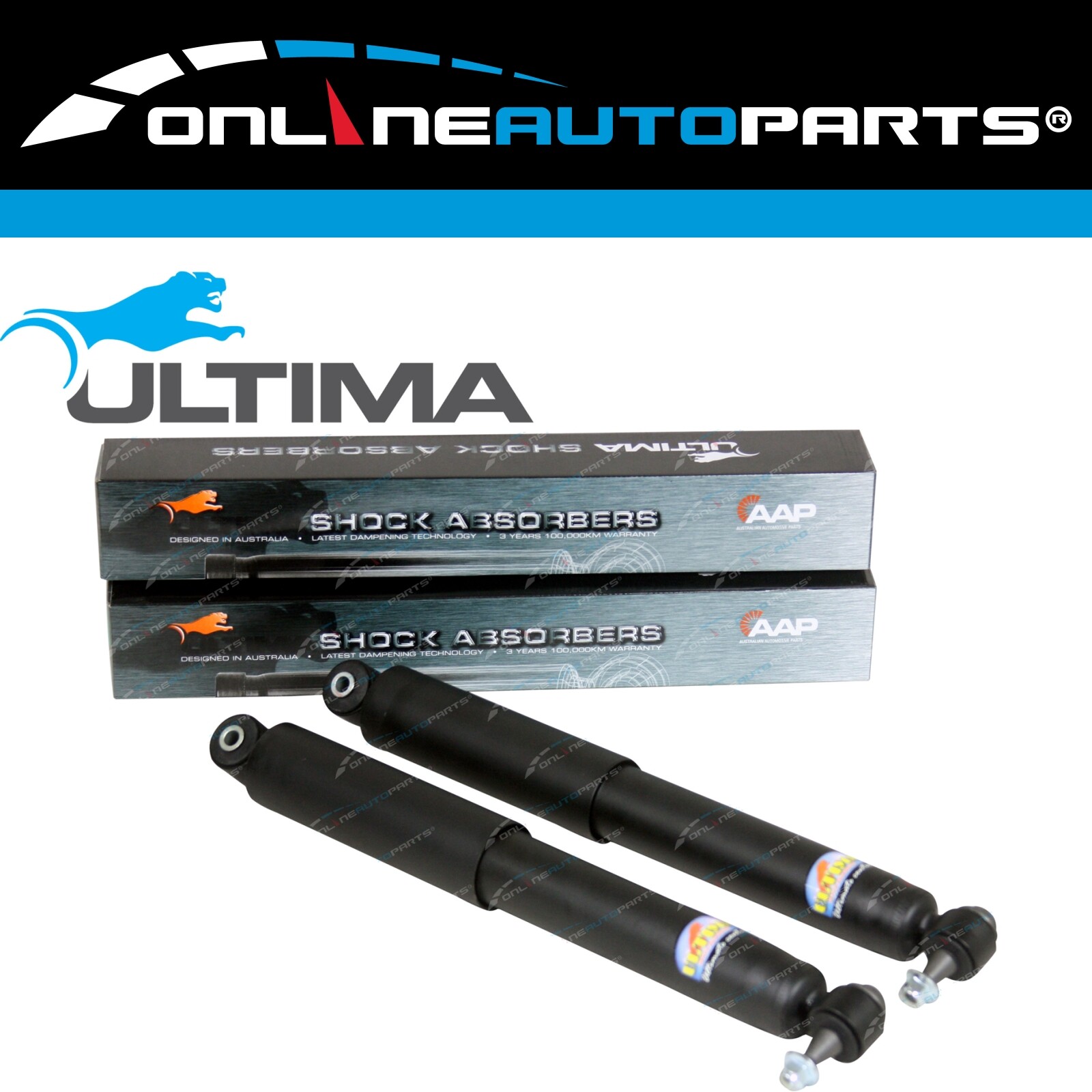 2 New Rear Gas Gas Shock Absorbers for Ford Falcon BA BF RTV Utility ...