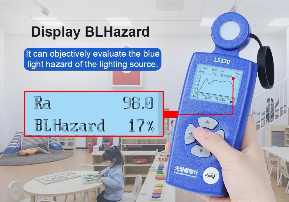 LS330 Spectral Illuminance Meter Light Meter Lux Meter UVI CCT CRI Ra ...