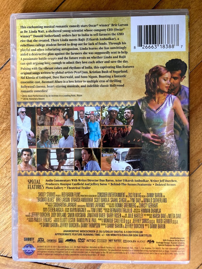 Basmati Blues DVD, Utkarsh Ambudkar, Donald Sutherland, Brie Larson ...