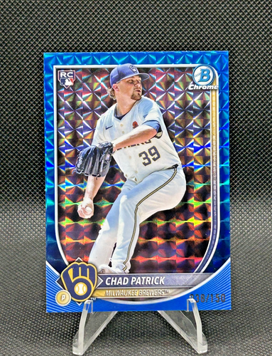 2025 Bowman Chrome Chad Patrick (RC) #28 Blue Geometric Refractor /150 ...