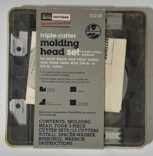 Sears Craftsman Triple Cutter Molding Head Set 93218 W/Instructions | eBay