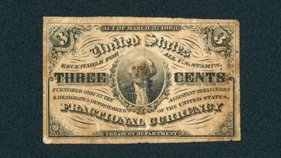 1863 3¢ Cents Third Issue U.S. Fractional Currency ** PAPER CURRENCY | eBay