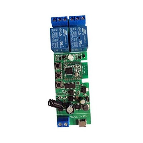 2 Channel 5V 12V ZigBee Smart Relay Switch,Adjustable Self Lock and ...