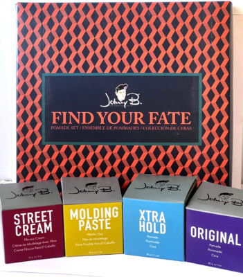 JOHNNY B. ORIGINAL POMADE, XTRA HOLD POMADE, STREET CREAM, MOLDING ...