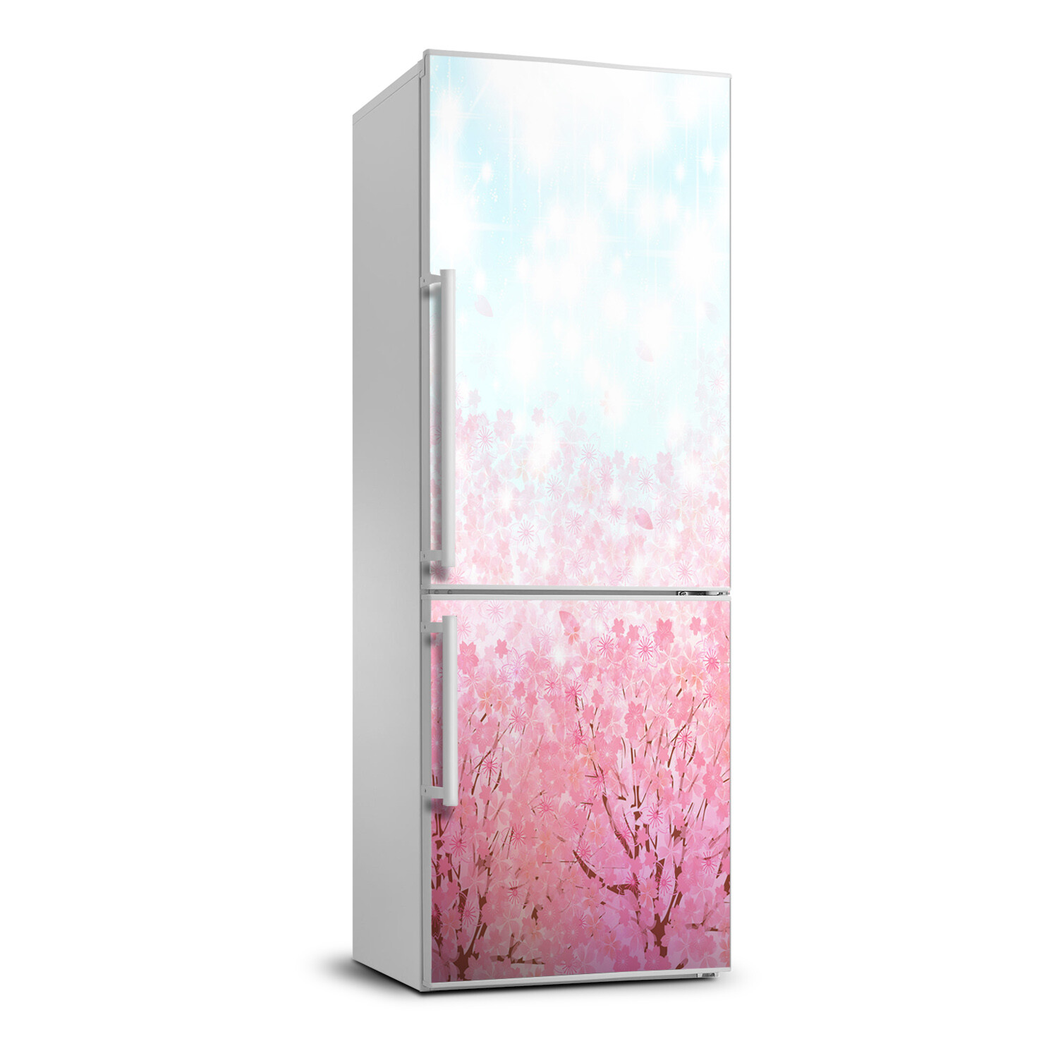 3D Refrigerator Wall Kitchen Removable Sticker Flowers Cherry blossoms ...