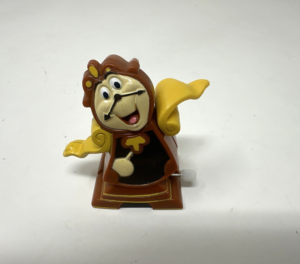 Vintage 1991 Disney Beauty & The Beast Cogsworth Wind-up Toy Spins ...