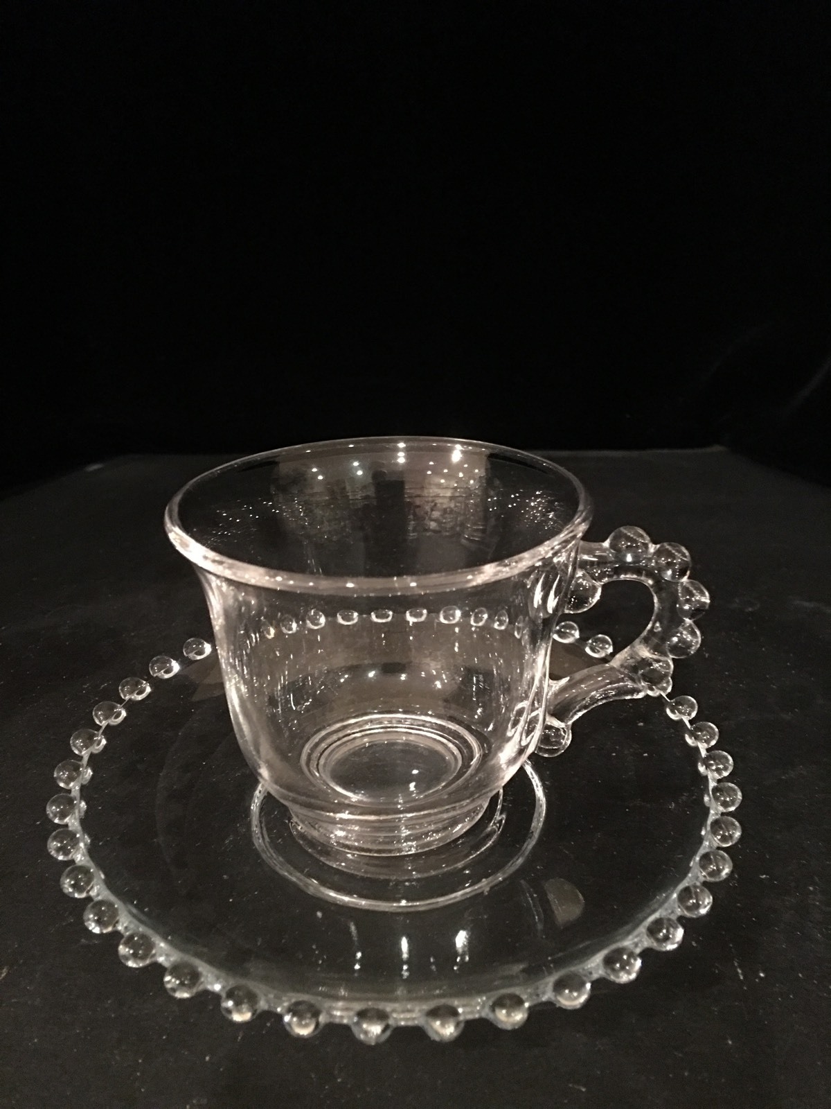 IMPERIALGlass Co Candlewick coffee cup and saucer | eBay