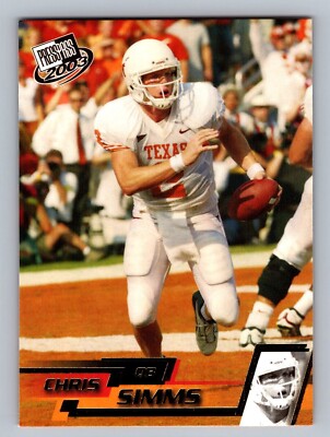 Chris Simms 2003 Press Pass #10 Texas Longhorns Rookie RC | eBay