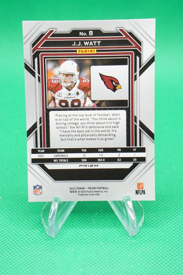 2022 Prizm Base Prizm Silver #8 J.J. Watt Arizona Cardinals BG6 | eBay
