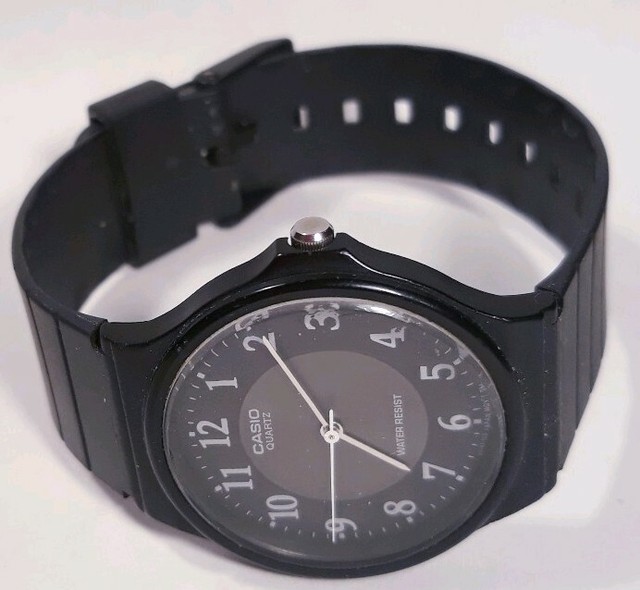 Casio Watch Classic 1330 Mq24 Analog Silver ACC Black Case Rubber Band ...