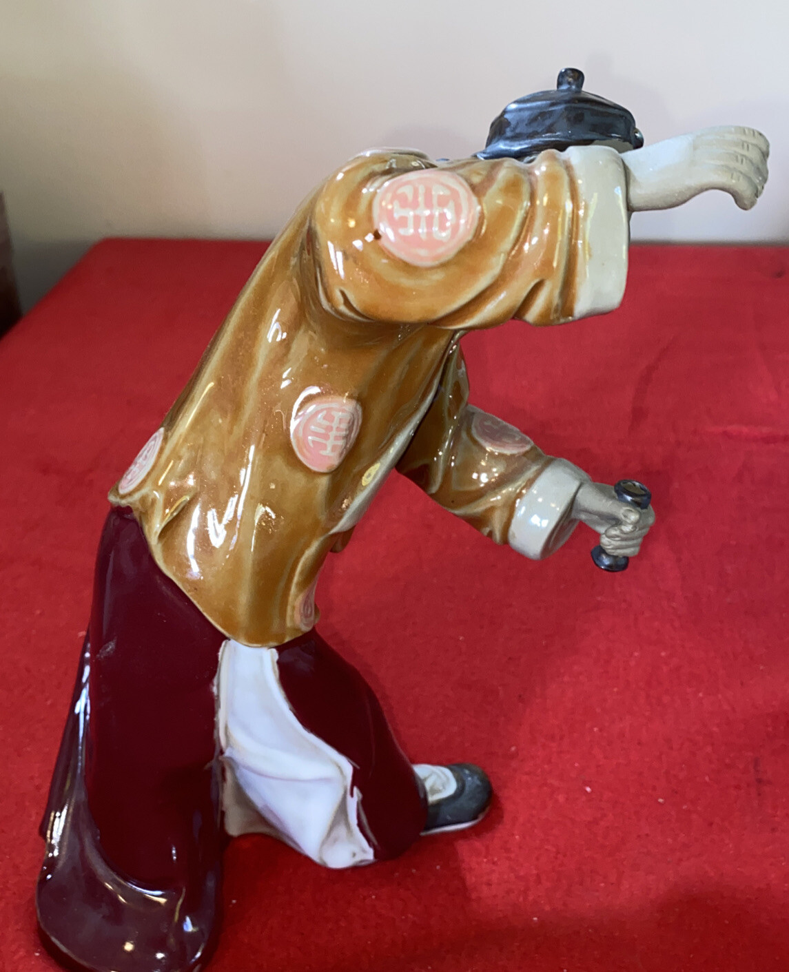 Chinese MUDMAN Vintage RARE Glazed Porcelain - Throwing Game. 9.5" MINT ...