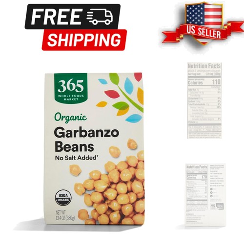 Premium 13.4 Oz Organic Unsalted Chickpeas - Rich in Protein and ...