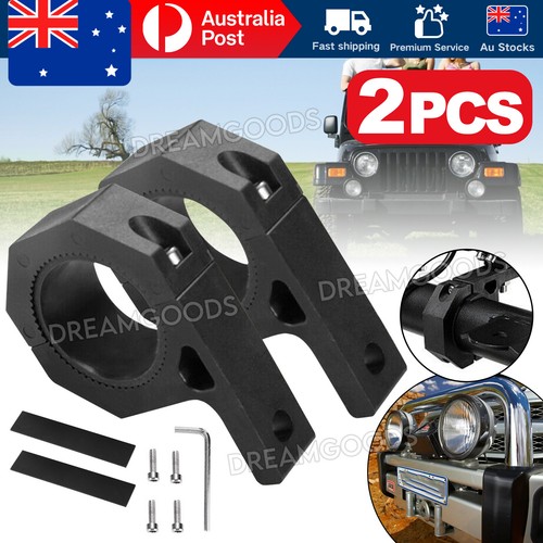 2PCS Bullbar Mounting Bracket Kit 48 50mm Clamp LED Work Light Bar Tube ...