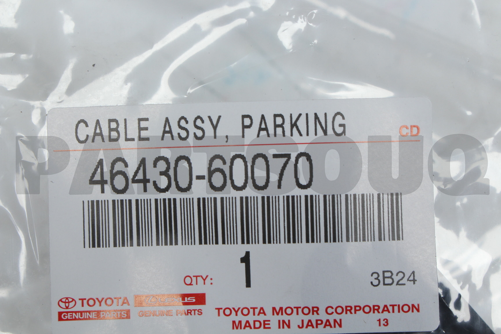 4643060070 Genuine Toyota CABLE ASSY PARKING 46430-60070 | eBay