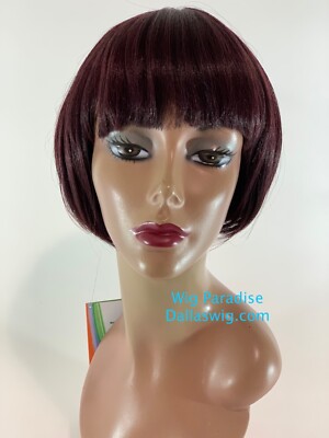 Miz Collection Synthetic Straight Bob Natural Coarse Texture Heat Safe ...