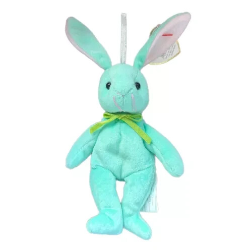 TY Basket Beanie Baby - HIPPITY Mint Green Bunny Rabbit 5.5 inch Easter ...