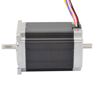 STEPPERONLINE Nema 23 Stepper Motor Dual Shaft 400oz.in 57x84mm Φ0.25in ...