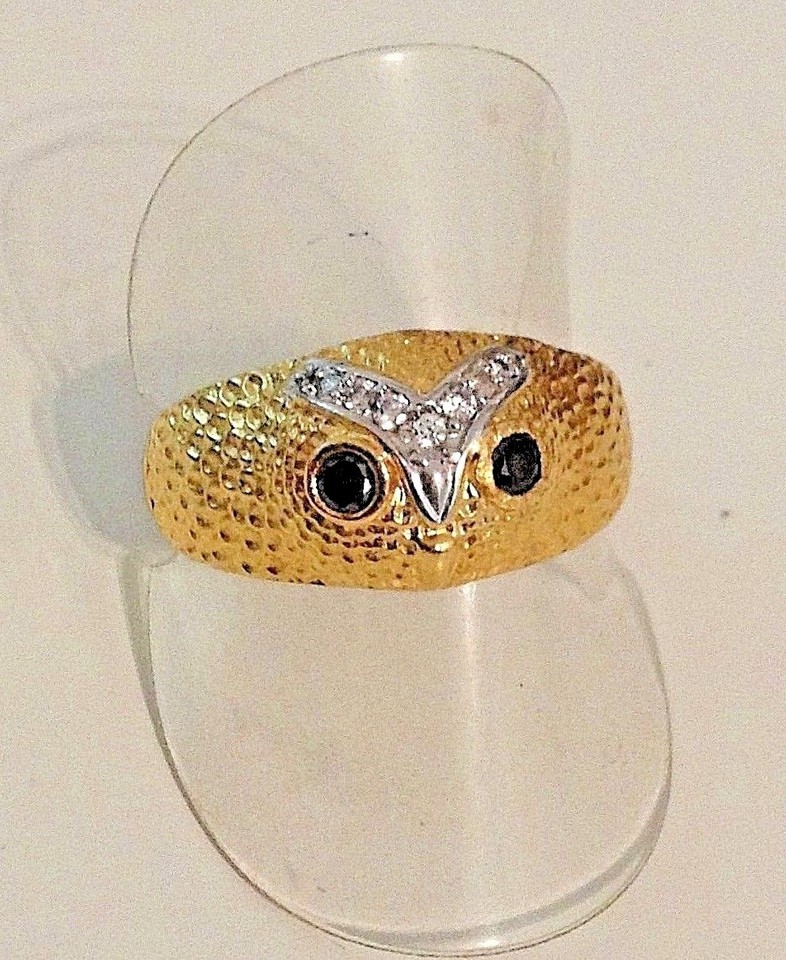 Unusual Ring For Man Or Woman Designe One Owl IN Countersunk With Eyes ...