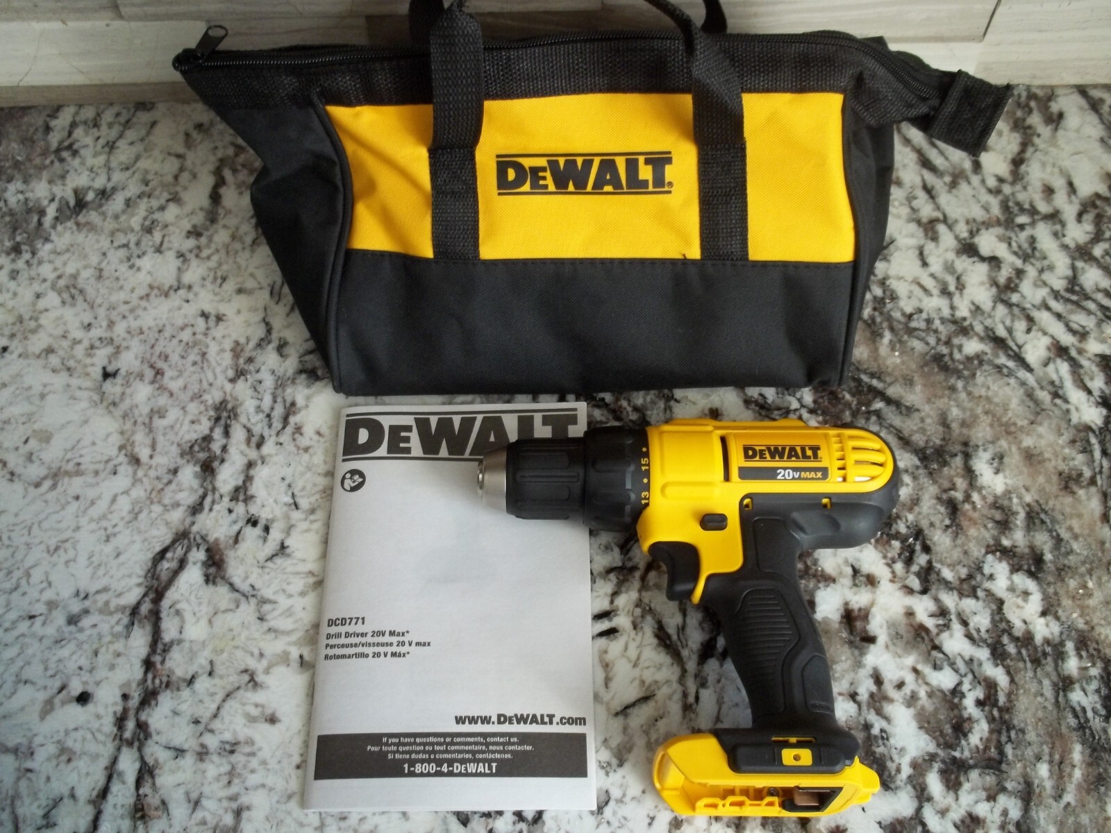 DEWALT DCD771 20V MAX Li-Ion Cordless 1/2" Drill Driver (AS IS) for ...
