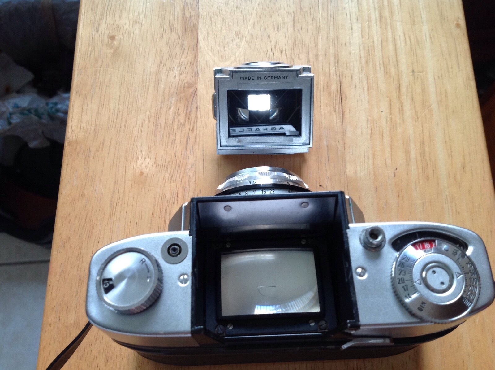 Agfa Agfaflex SLR 35mm Film Camera W/ Apotar F2.8 50mm Lens Germany ...